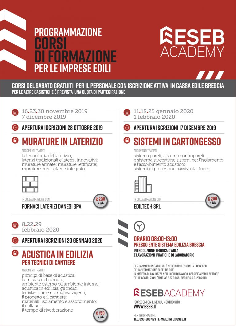 ESEB ACADEMY: I NUOVI CORSI DI FORMAZIONE PER LE IMPRESE EDILI - ANCE ...